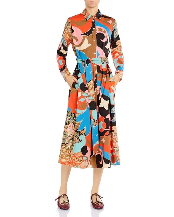 Etro Belted Midi Shirt Dress