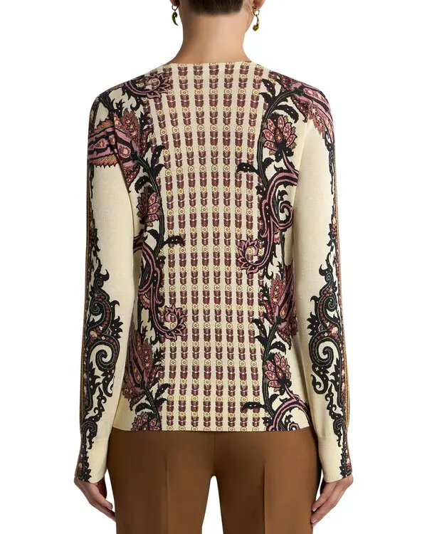 Etro Slim Fit Cardigan Sweater - Multi/white