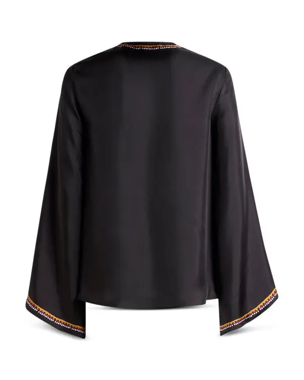 Etro Keyhole Blouse With Flared Sleeves
