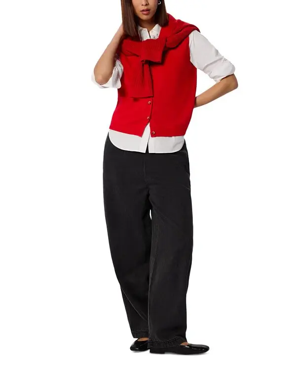 Whistles V-neck Button-front Knit Vest