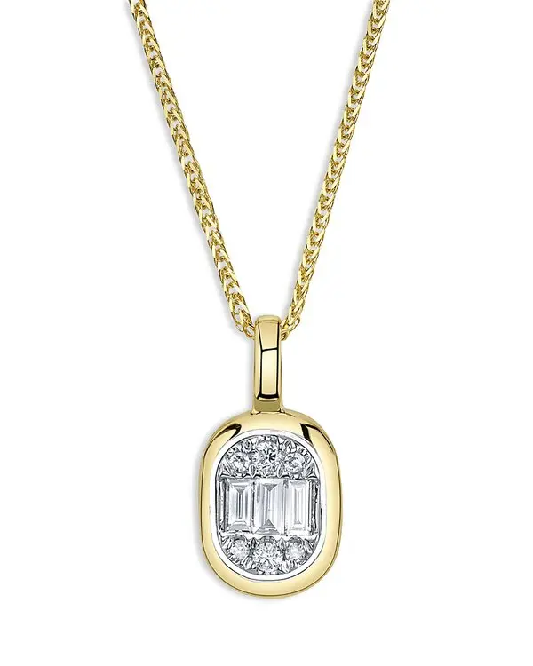 SHY CREATION 14k Yellow Diamond Chopin Pendant Necklace - Gold