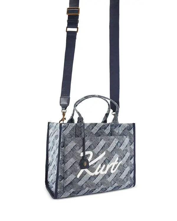 Kurt Geiger Woven Denim Tote