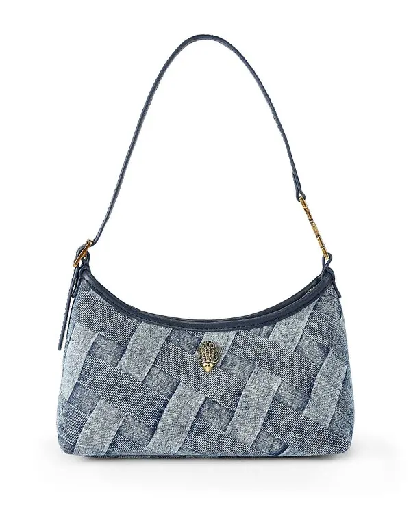 Kurt Geiger Mini Woven Denim Shoulder Bag - Navy