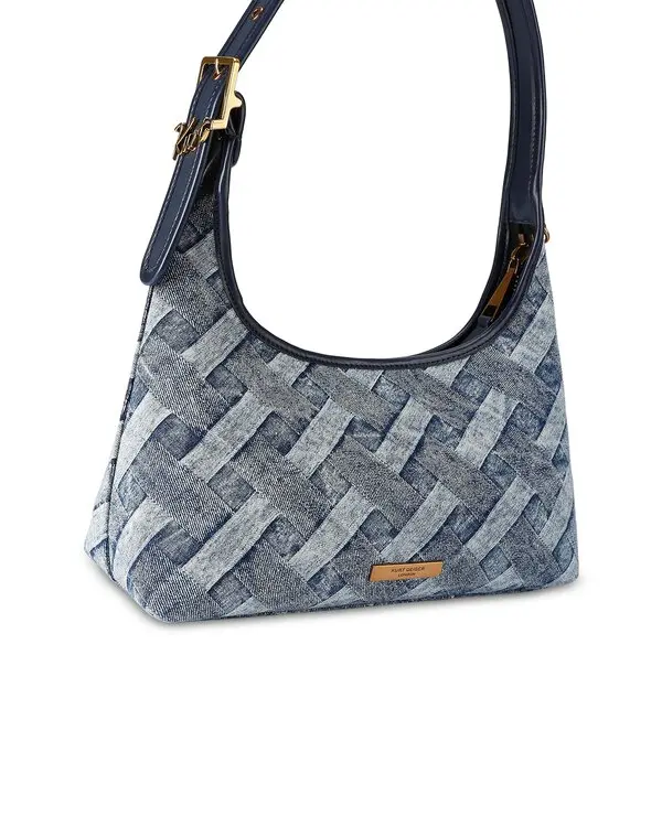 Kurt Geiger Woven Denim Shoulder Bag - Navy