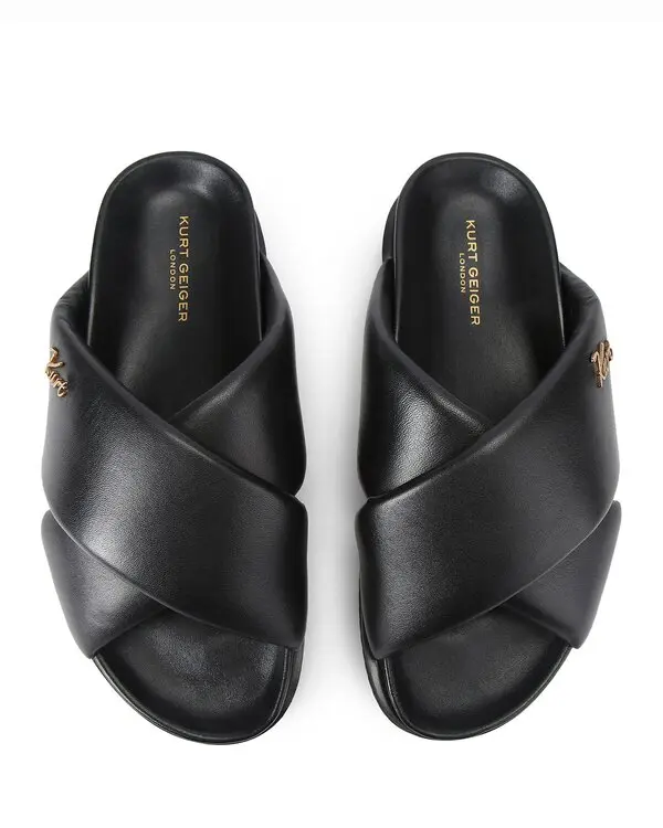Kurt Geiger Baron Pumped Slide Sandals - Black