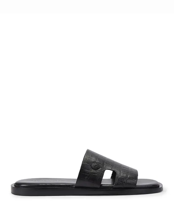 Kurt Geiger Bond Cutout Slide Sandals - Charcoal