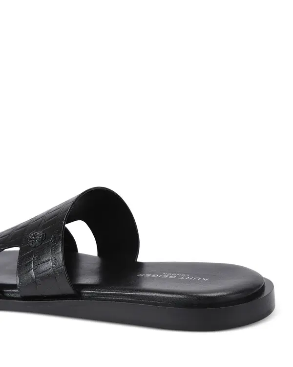 Kurt Geiger Bond Cutout Slide Sandals - Charcoal