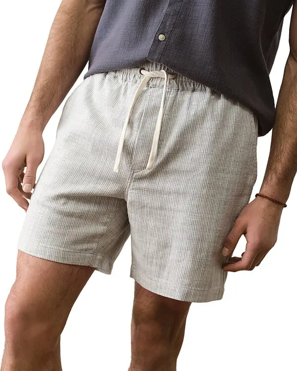 Marine Layer Saturday 6.5" Beach Shorts - Green Stripe