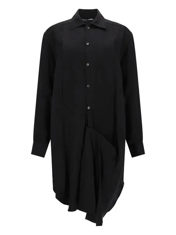 JW Anderson Tuxedo Drape Midi Dress - Black