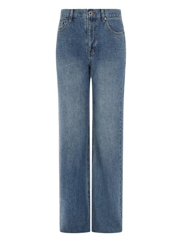 SELF-PORTRAIT Rhinestone Embellished Jeans