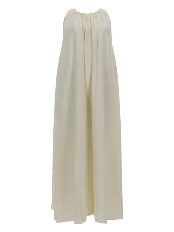 ALYSI Long Cotton Dress - White