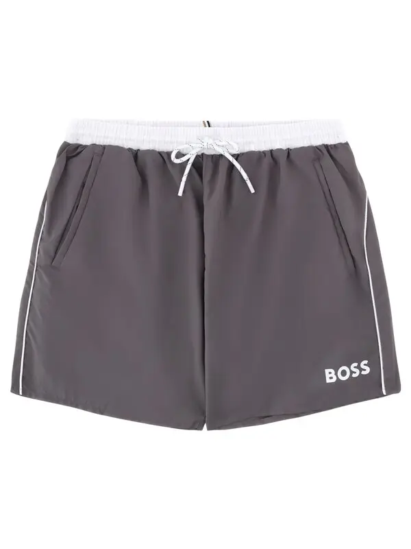 BOSS Swimsuit With Logo - Grey