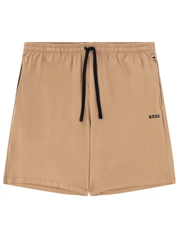 BOSS Shorts With Logo - Beige