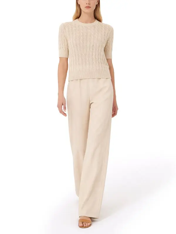 Max Mara Braided Linen Knit Top