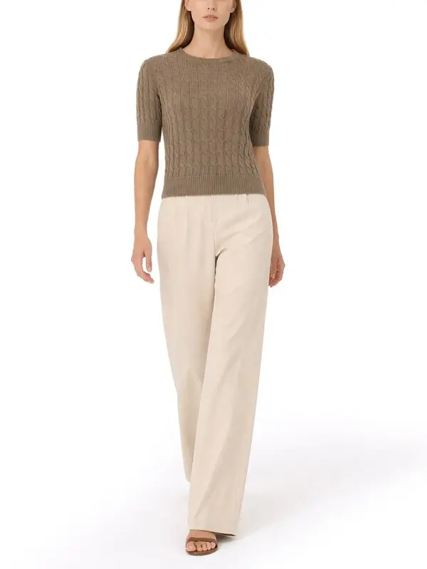 Max Mara Braided Linen Knit Top