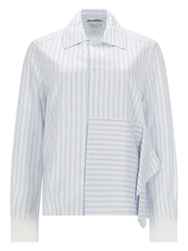 JW Anderson Asymmetrical Draped Shirt - Azure