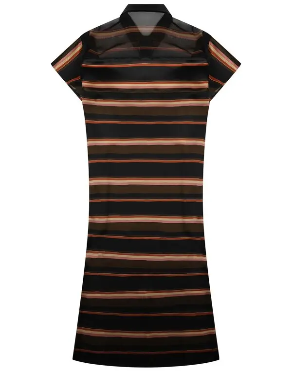 Sacai Midi Dress With Stripe Print - Multicolour