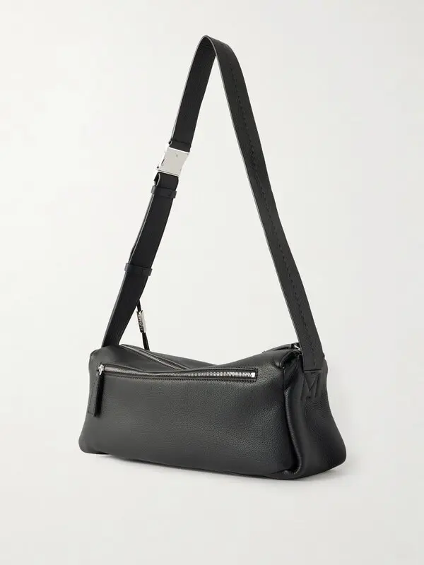 Max Mara Skippers Textured-leather Shoulder Bag - Black