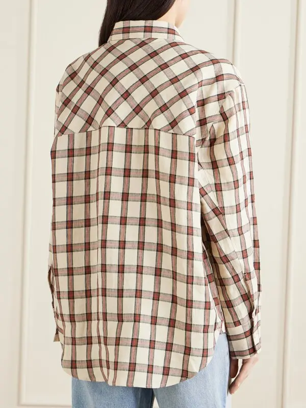 RÓHE Oversized Checked Linen Shirt