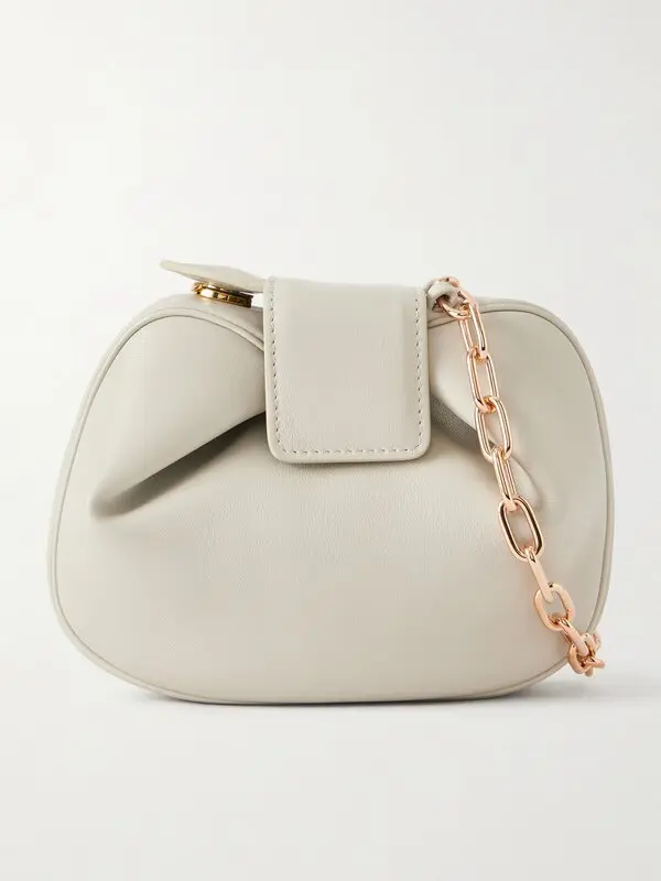 Gabriela Hearst Soft Demi Leather Clutch - Gray