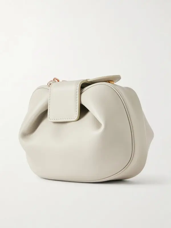Gabriela Hearst Soft Demi Leather Clutch - Gray