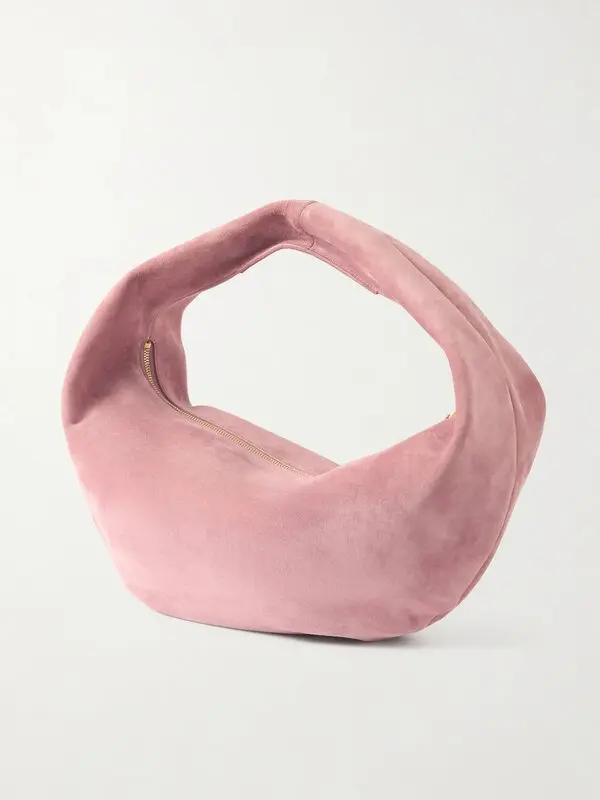 Khaite Olivia Medium Suede Tote - Pink