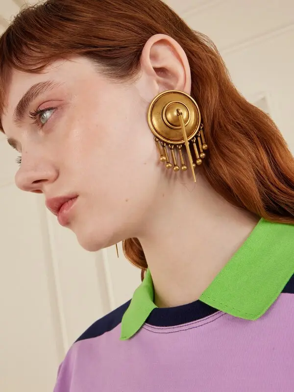 Versace Tone Metal Earrings
