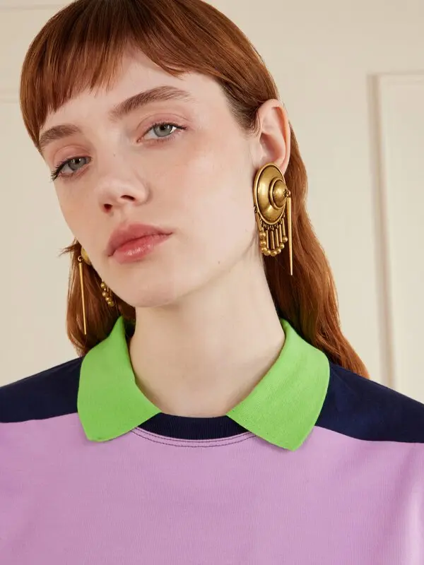 Versace Tone Metal Earrings
