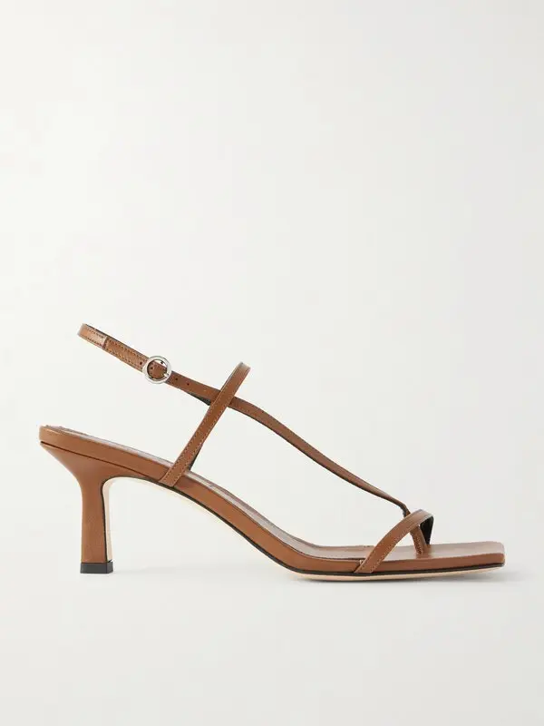 AeydĒ Elise Leather Slingback Sandals - Brown