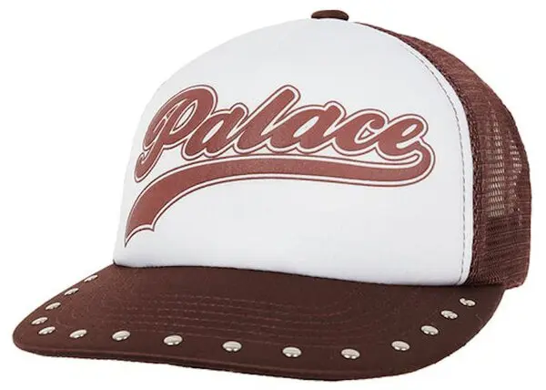 PALACE Script Mesh Back 5panel Cap - Brown