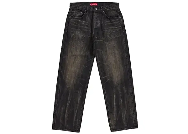 Supreme Distressed Loose Fit Selvedge Jean