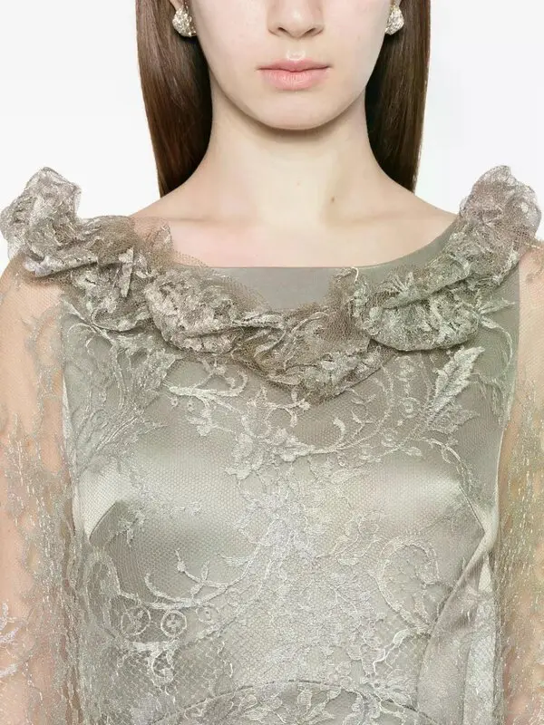 FELY CAMPO Ruffled Lace Top