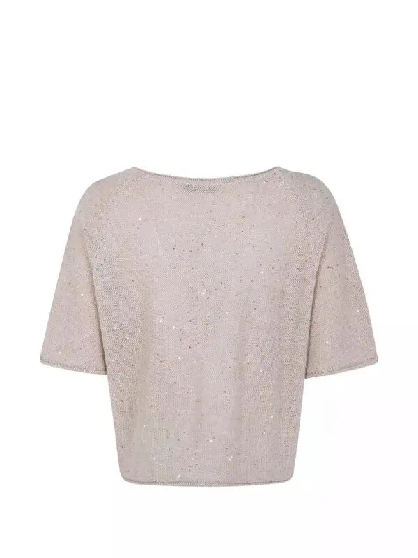 GENTRYPORTOFINO Sequin-embellished Knitted Top
