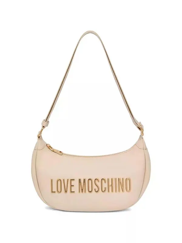 Moschino Logo Strap Shoulder Bag - Neutrals