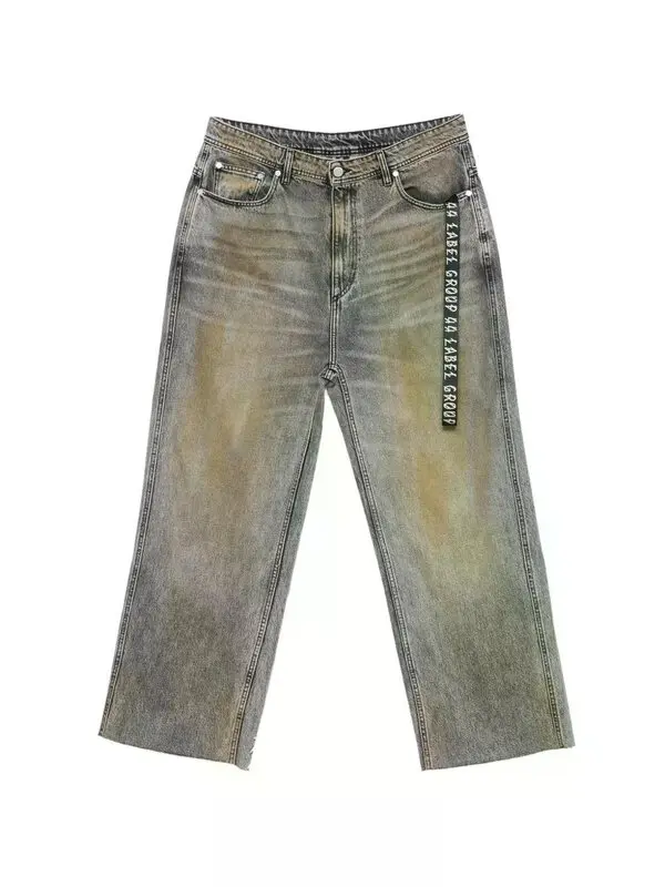 44 LABEL GROUP Wide Leg Jeans With Strap - Grey
