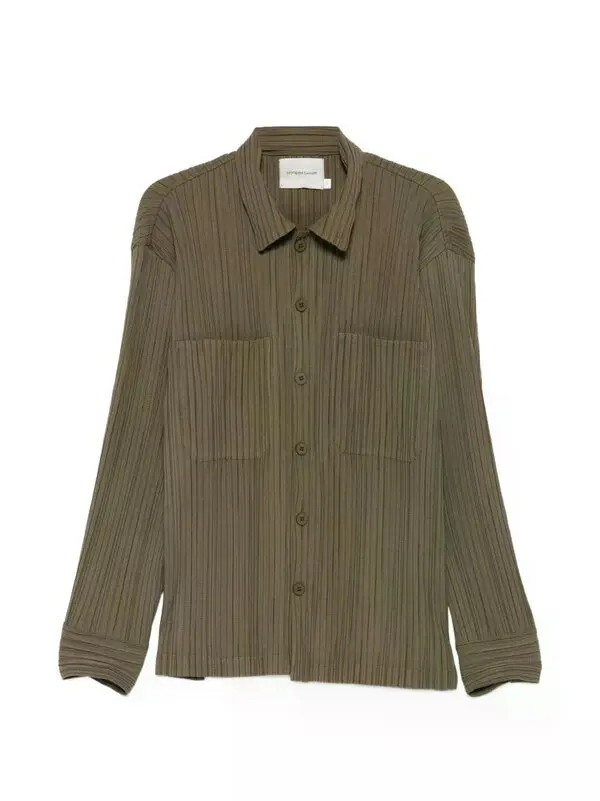 GONGDID DESIGN Pocketed Buttoned Shirt
