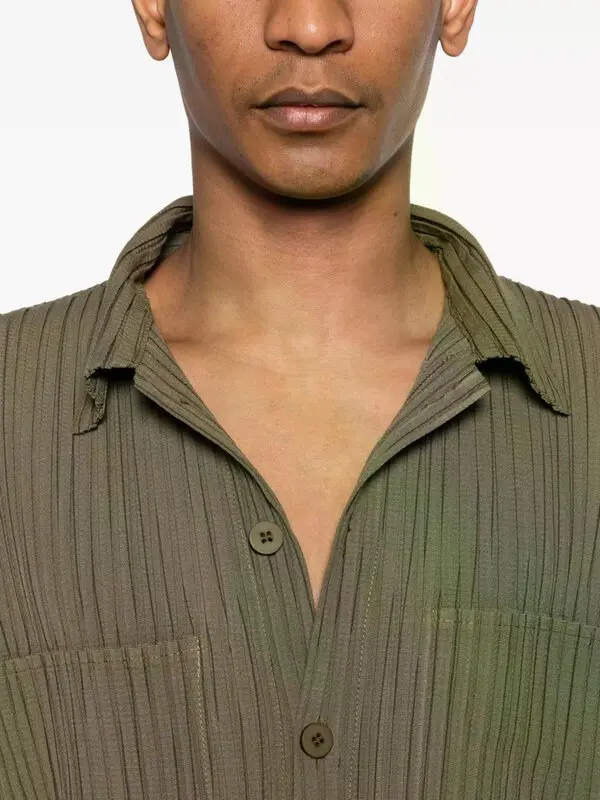 GONGDID DESIGN Pocketed Buttoned Shirt