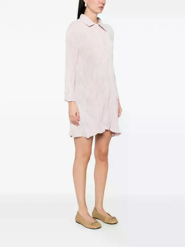 GONGDID DESIGN Pleated Mini Shirt Dress