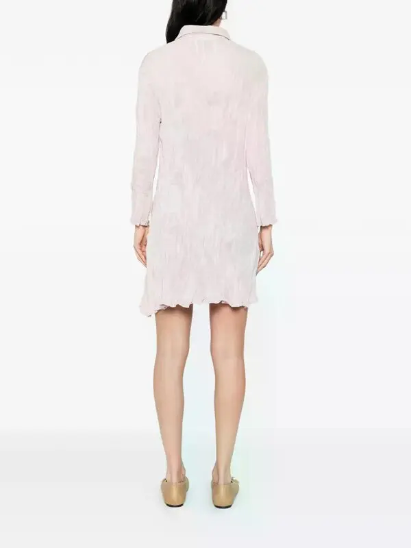 GONGDID DESIGN Pleated Mini Shirt Dress