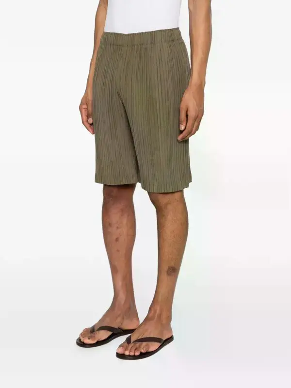 GONGDID DESIGN Pleated Elasticated Track Shorts