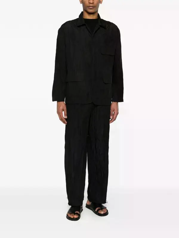 GONGDID DESIGN Textured Pocketed Shirt Jacket