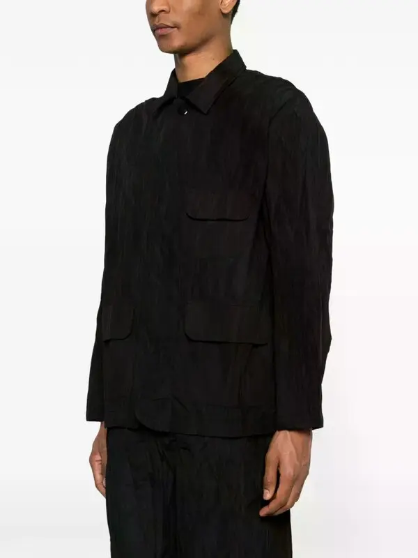 GONGDID DESIGN Textured Pocketed Shirt Jacket