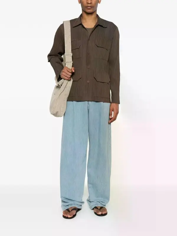 GONGDID DESIGN Pocketed Textured Shirt