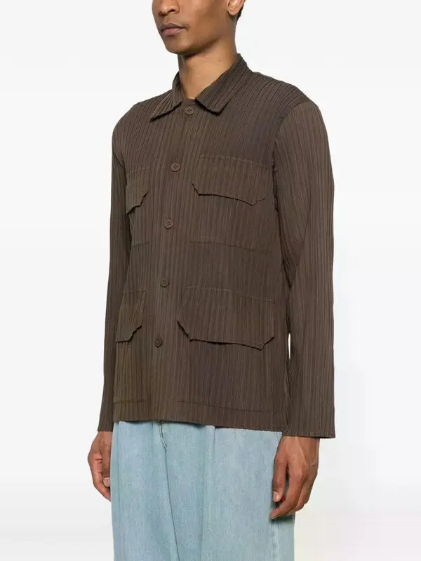 GONGDID DESIGN Pocketed Textured Shirt