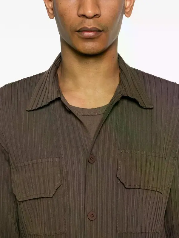 GONGDID DESIGN Pocketed Textured Shirt