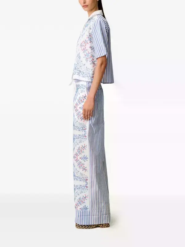 Claudie Pierlot Stripe-pattern Cotton Shirt