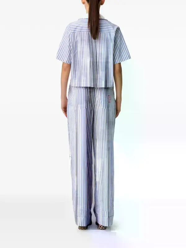 Claudie Pierlot Stripe-pattern Cotton Shirt