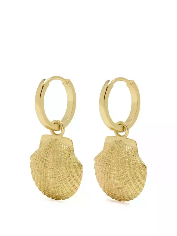 OCEANUS Shell-motif Embellished Drop Earrings