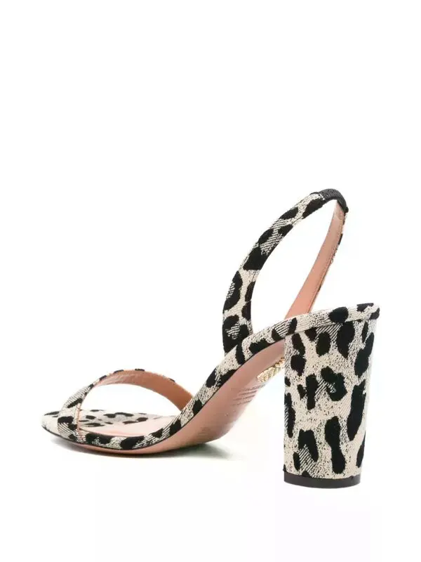AQUAZZURA Animal-print Heeled Sandals - Neutrals
