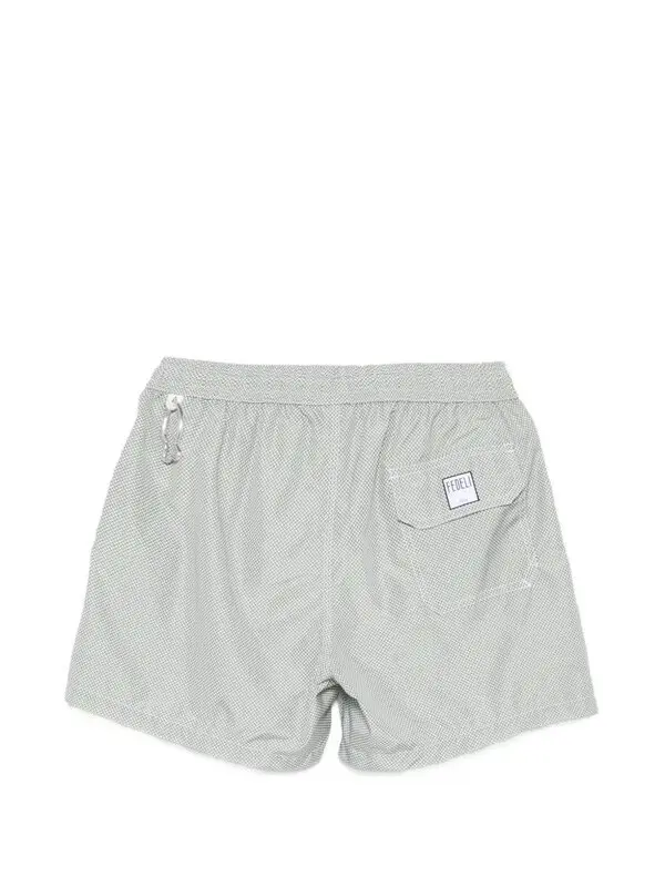 Fedeli Madeira Patterned Swim Shorts - Green